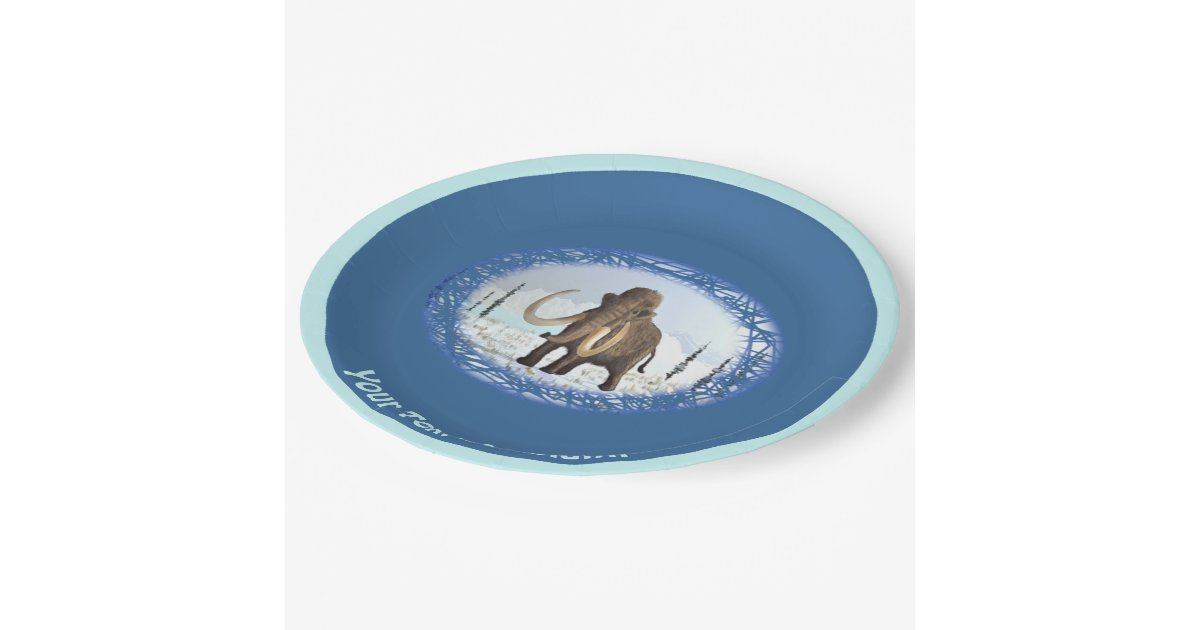 Woolly Mammoth Paper Plates | Zazzle