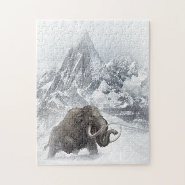 Woolly Mammoth Prehistoric Animal ice age Jigsaw Puzzle | Zazzle