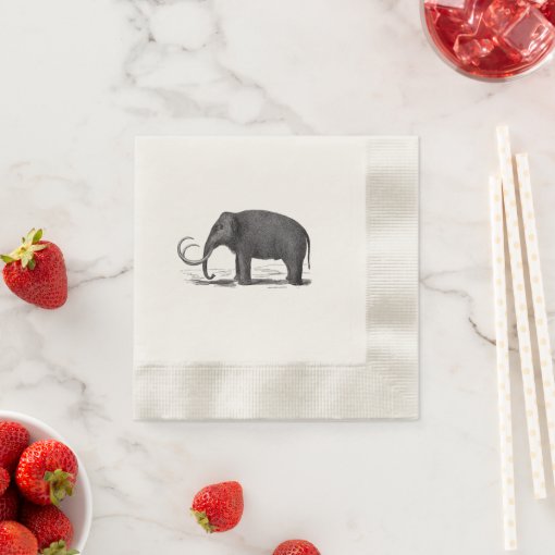 Woolly Mammoth Prehistoric Elephant Paper Napkins | Zazzle