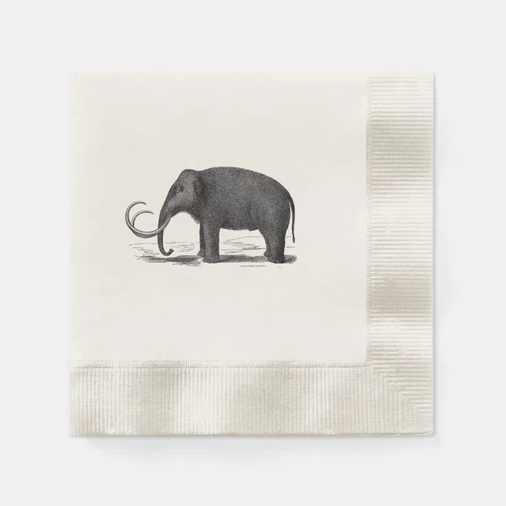 Woolly Mammoth Prehistoric Elephant Paper Napkins | Zazzle
