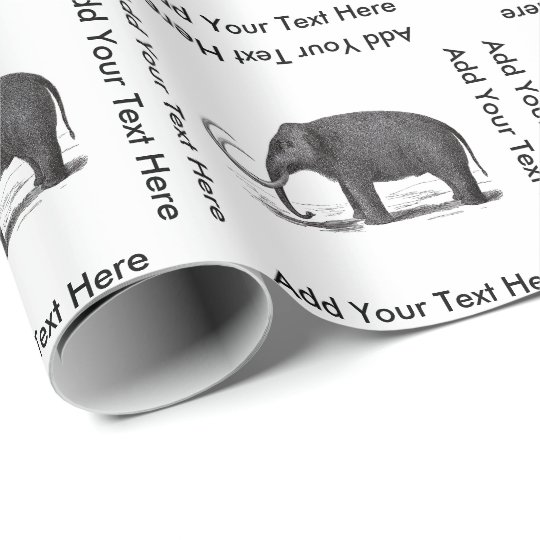 Woolly Mammoth Prehistoric Elephant Wrapping Paper | Zazzle.com