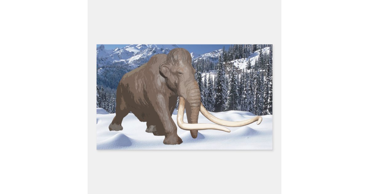 Woolly Mammoth Sticker | Zazzle