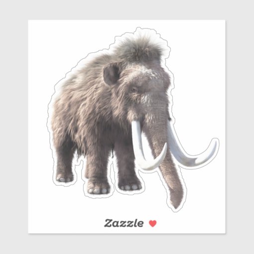 Woolly Mammoth Sticker | Zazzle