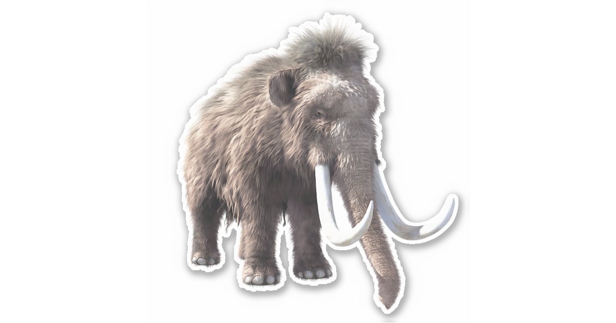Woolly Mammoth Sticker | Zazzle
