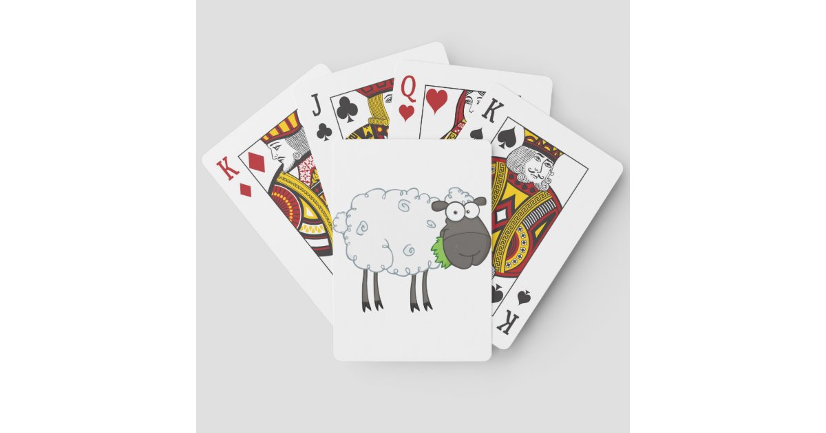 Woolly Sheep Playing Cards | Zazzle