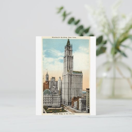 Woolworth Building New York Repro Vintage 1921 Postcard | Zazzle