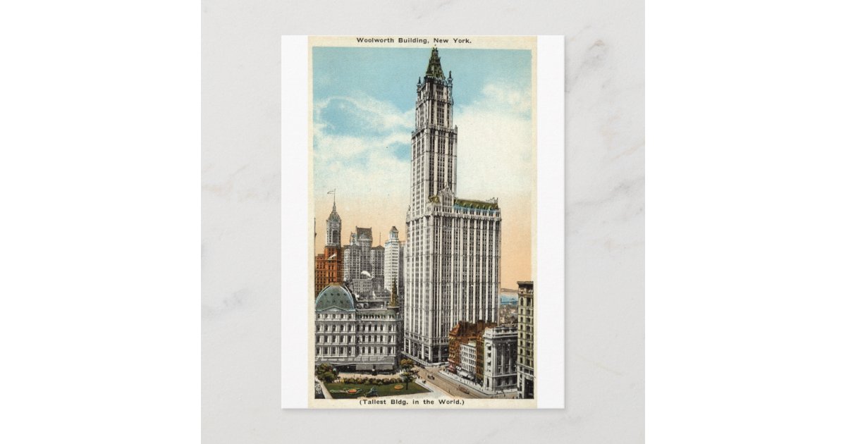 Woolworth Building New York Repro Vintage 1921 Postcard | Zazzle