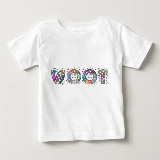 Woot! - Glitter Font Baby T-Shirt | Zazzle