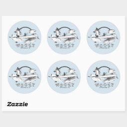 Woozy Seacraft Inshore Grand Slam Classic Round Sticker | Zazzle