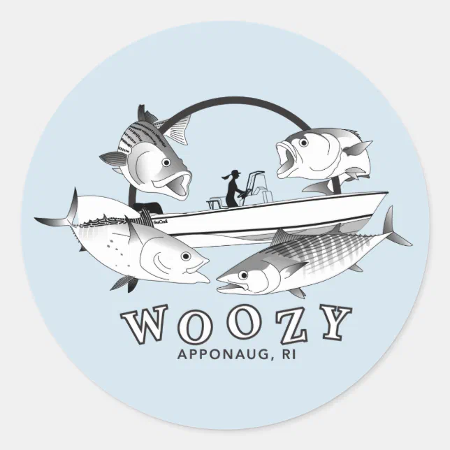 Woozy Seacraft Inshore Grand Slam Classic Round Sticker | Zazzle