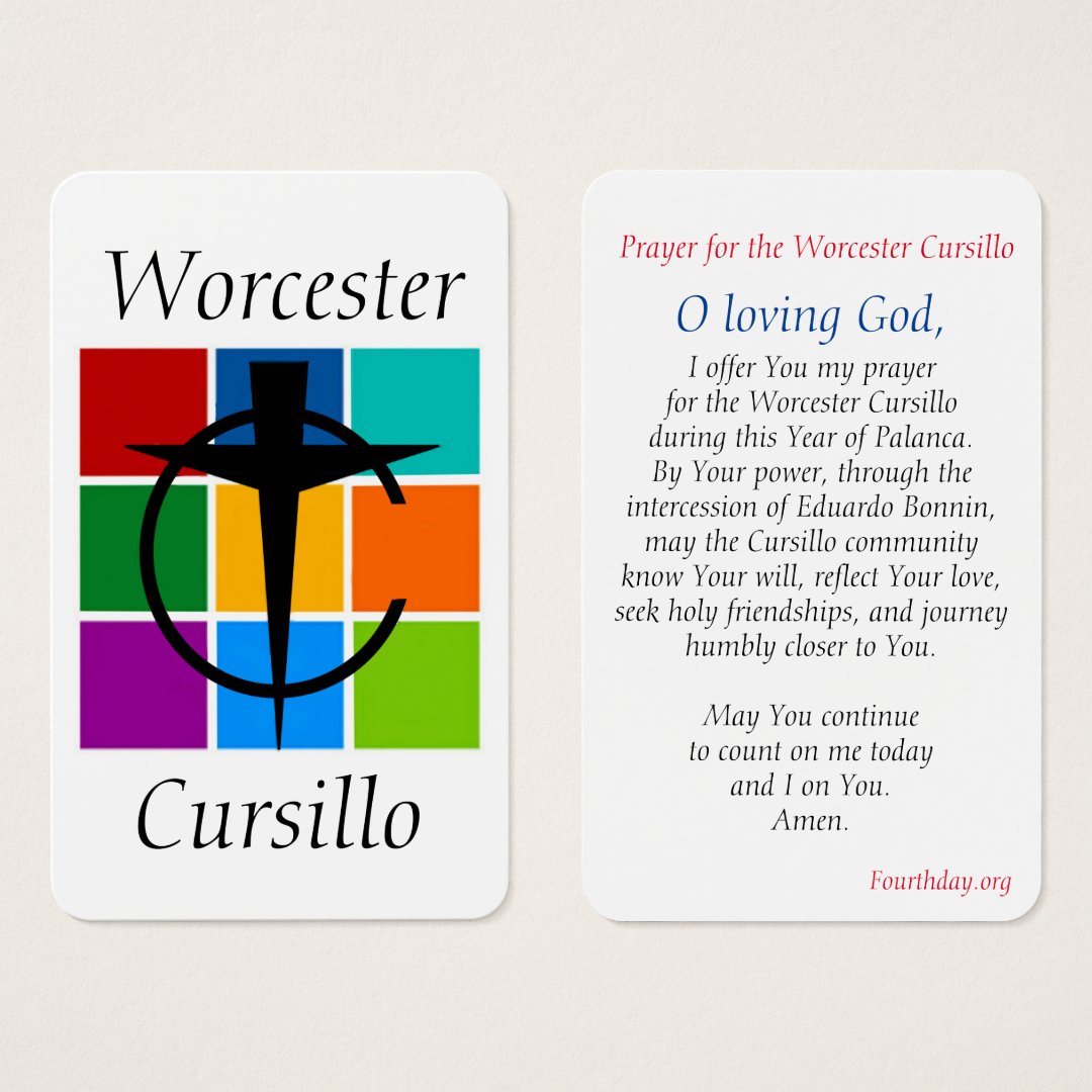 Worcester Cursillo Prayer Card | Zazzle