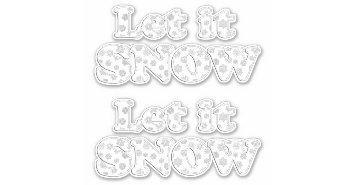 Word Art - Let it Snow Sticker | Zazzle