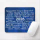 Word Cloud 2026 On Blue Leather Mouse Pad | Zazzle