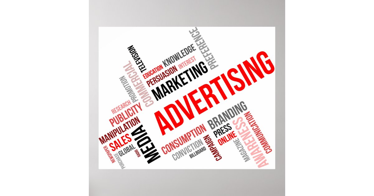 word cloud - advertising poster | Zazzle