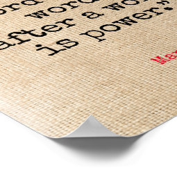 Word is Power Quote Poster | Zazzle