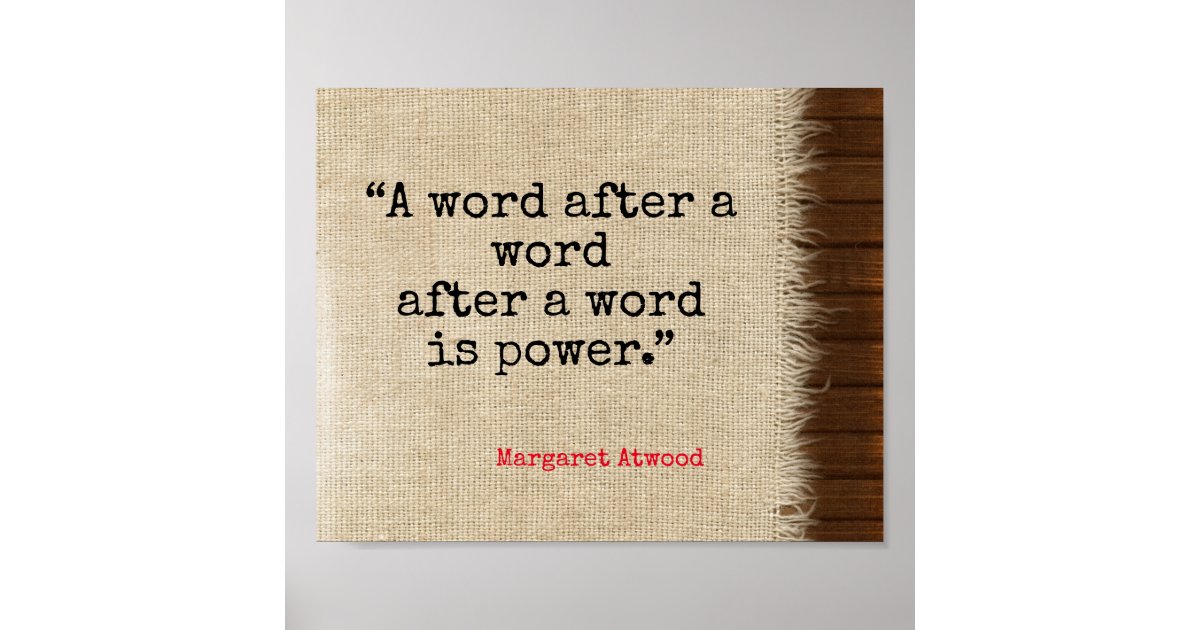 Word is Power Quote Poster | Zazzle
