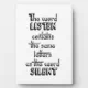 Word LISTEN contains the same letters as SILENT Plaque | Zazzle