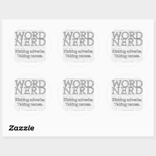 Word Nerd Stickers | Zazzle