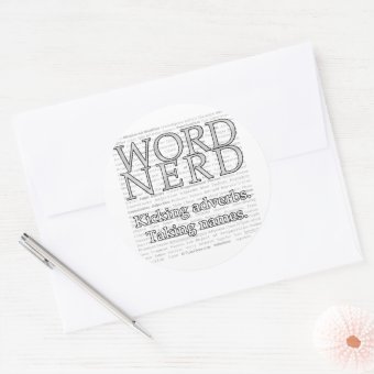Word Nerd Stickers | Zazzle