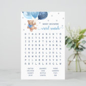 Word Search Game Baby Shower Teddy Bear | Zazzle