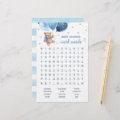 Word Search Game Baby Shower Teddy Bear | Zazzle