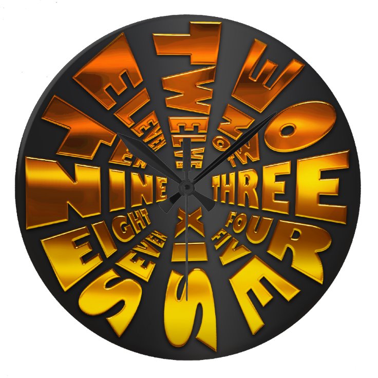 Word Time Clock Fancy | Zazzle