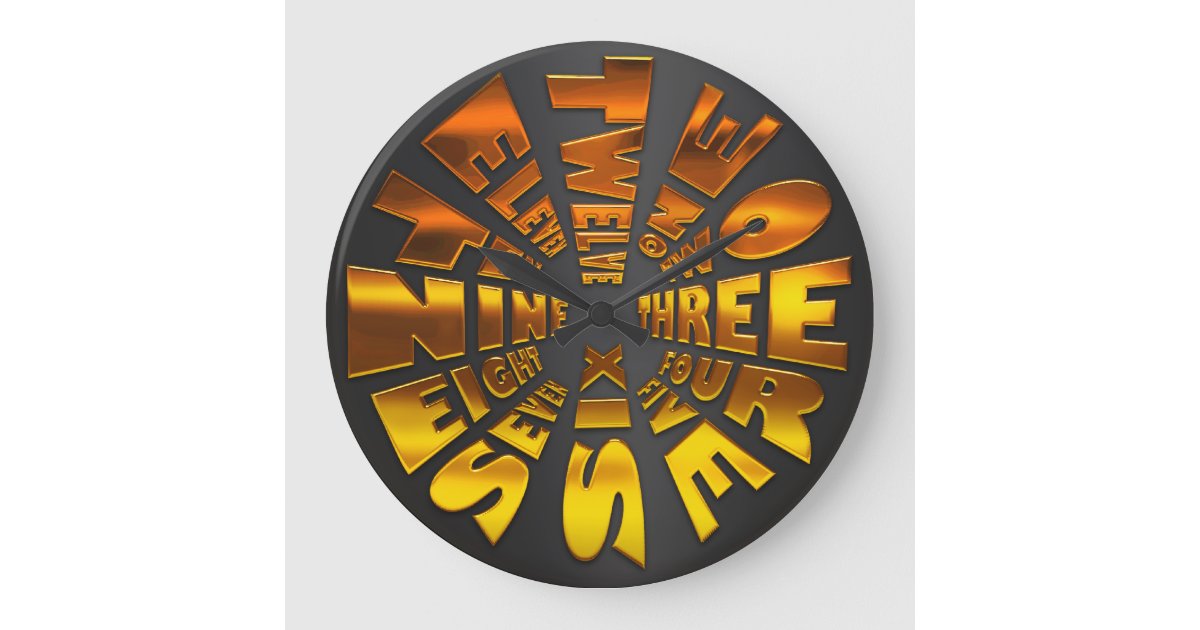 Word Time Clock Fancy | Zazzle