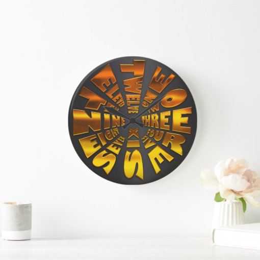 Word Time Clock Fancy | Zazzle