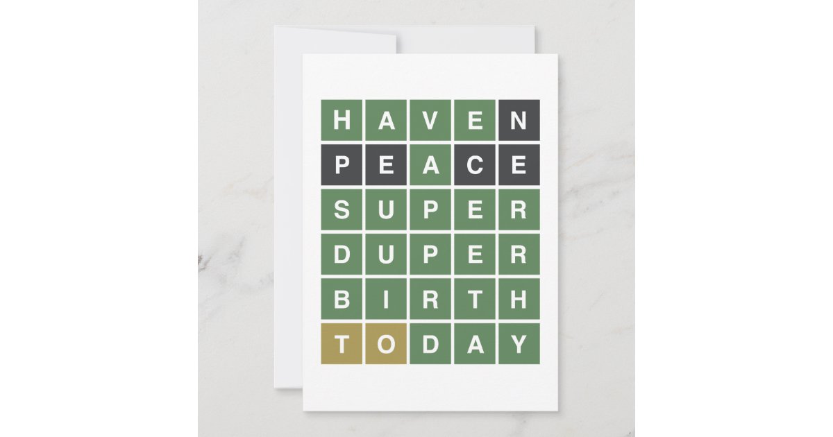 WORDLE Birthday. Have A Super Duper Birthday. Holiday Card | Zazzle