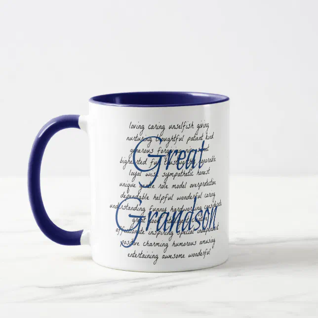 Words for Great Grandson Mug | Zazzle
