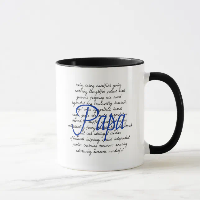 Words for Papa Mug | Zazzle