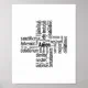 Words from the Pater Noster in Latin Poster | Zazzle