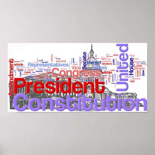 Words of the Constitution Poster | Zazzle.com
