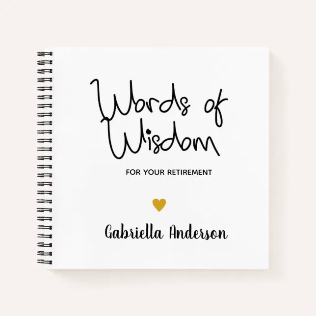 Words of Wisdom for Your Retirement Guest Book | Zazzle