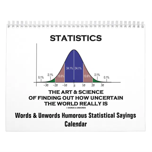 Words & Unwords Humorous Statistical Sayings Calendar | Zazzle