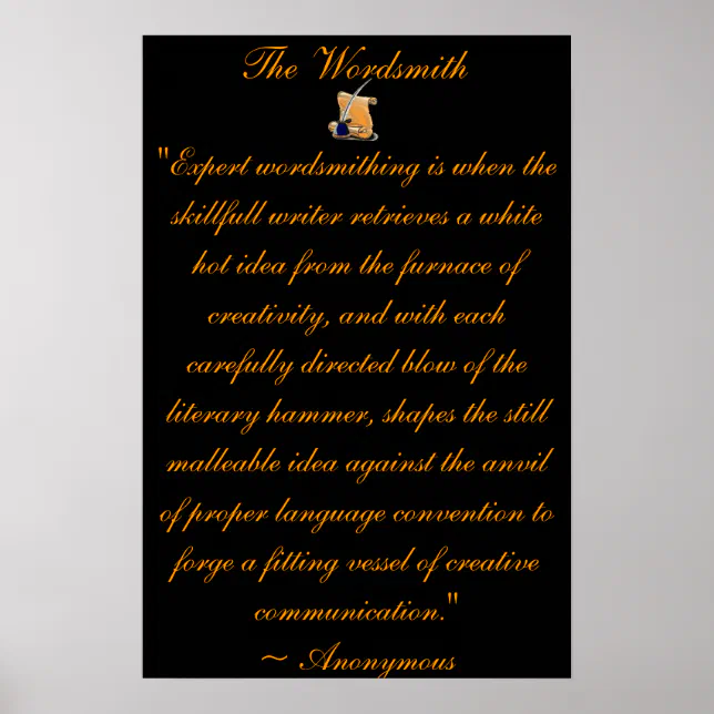 Wordsmith Poster | Zazzle