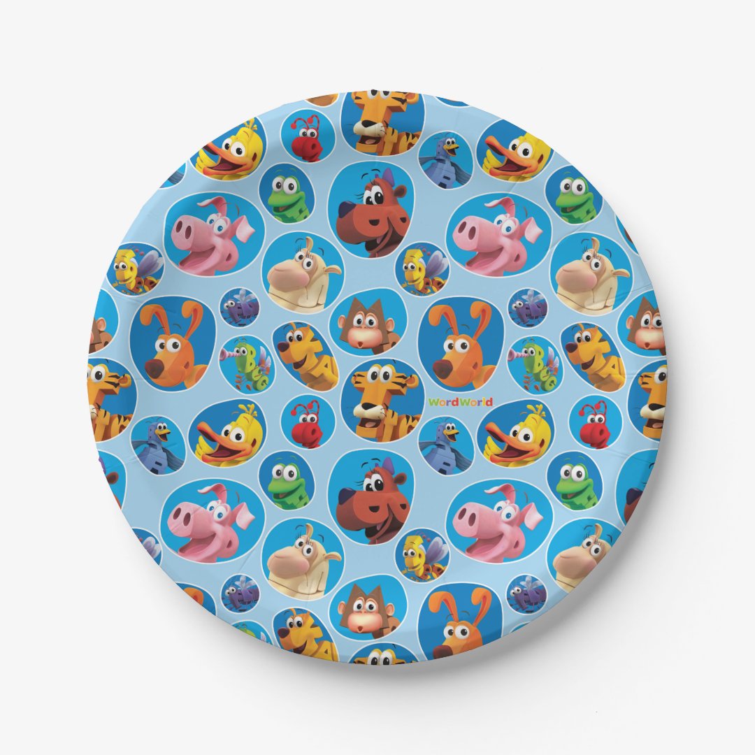 WordWorld Party Plate | Zazzle
