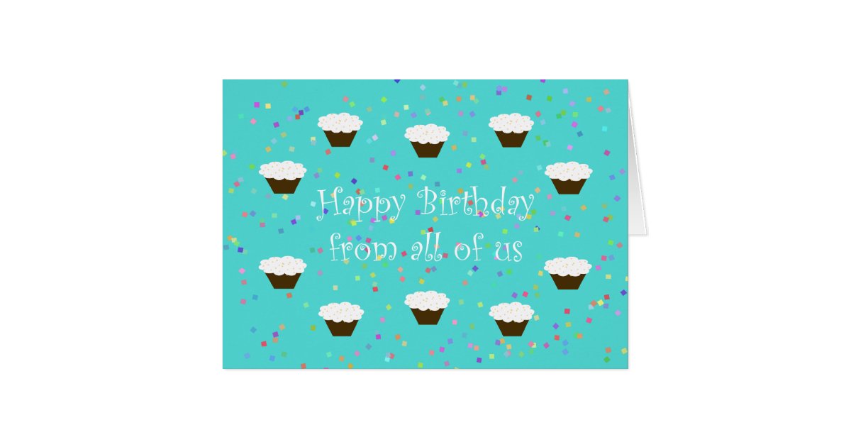Work Birthday Card from Group | Zazzle.com