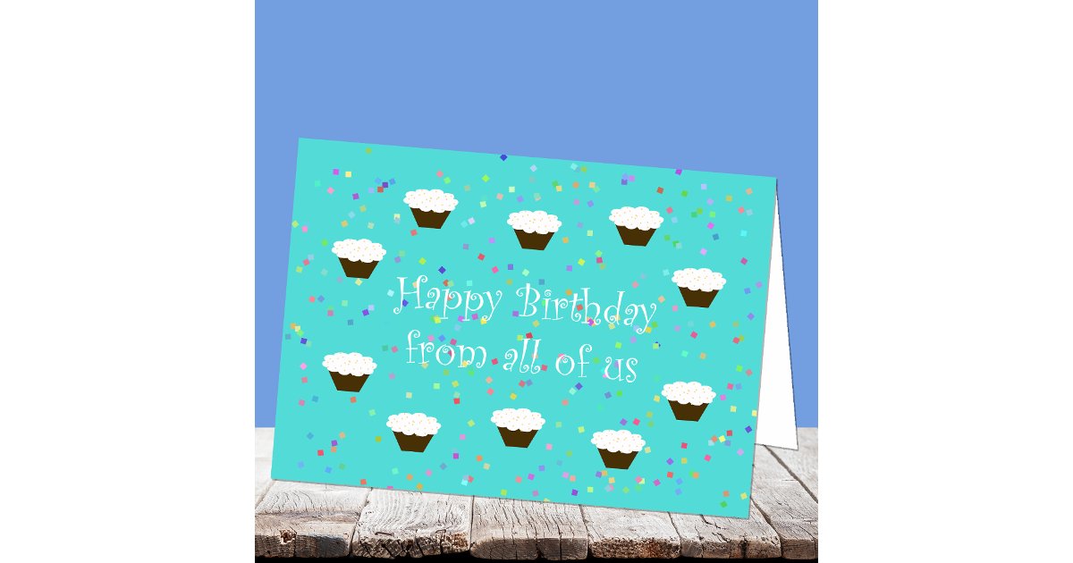 Work Birthday Card from Group | Zazzle