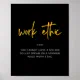 Work Ethic Inspiring Quote Poster | Zazzle