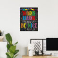 Work Hard and Be Nice Rainbow Poster | Zazzle