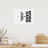 Work Hard & Be Nice To People Poster: White Poster | Zazzle