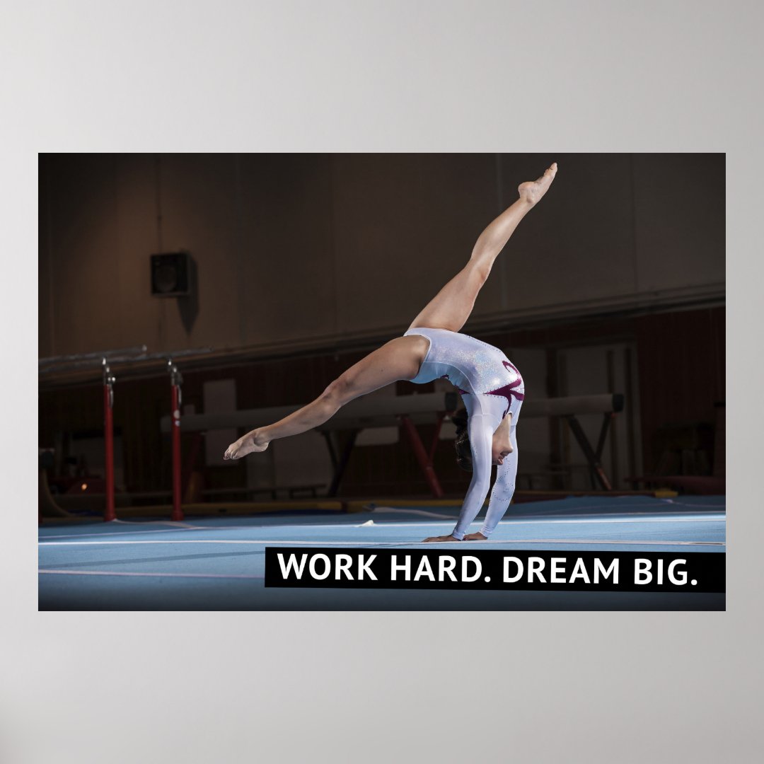 Work Hard, Dream Big - Motivational Poster | Zazzle