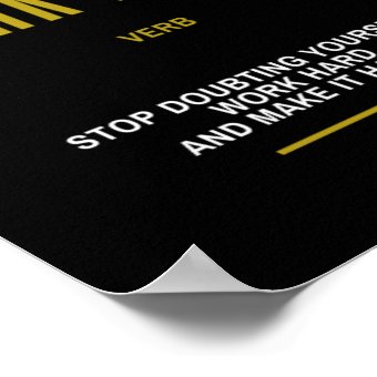 Work Hard Inspirational Quote Poster | Zazzle