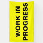 Work in Progress Banner | Zazzle