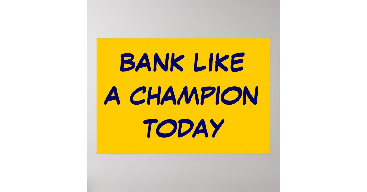 Work Like a Champion Poster | Zazzle