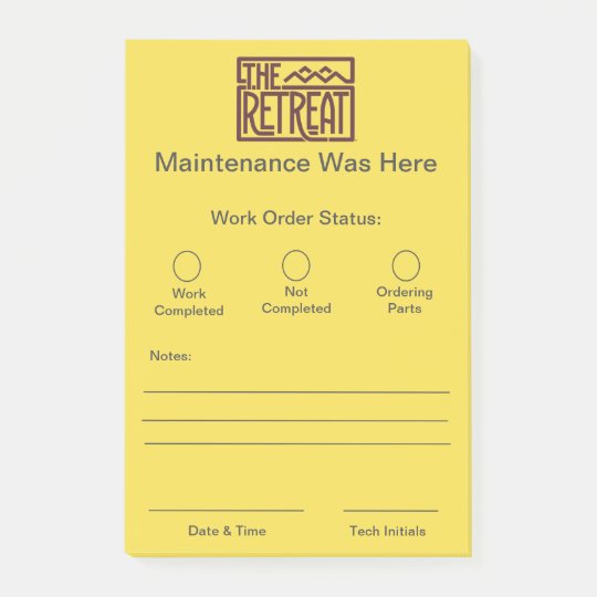 Work Order Slips Post-it Notes | Zazzle.com