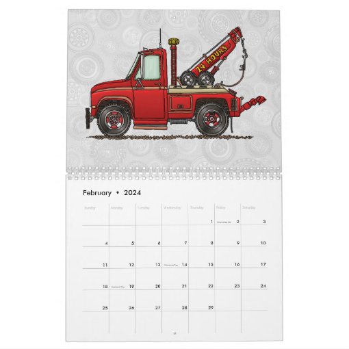 Work Trucks Fun Trucks Calendar | Zazzle