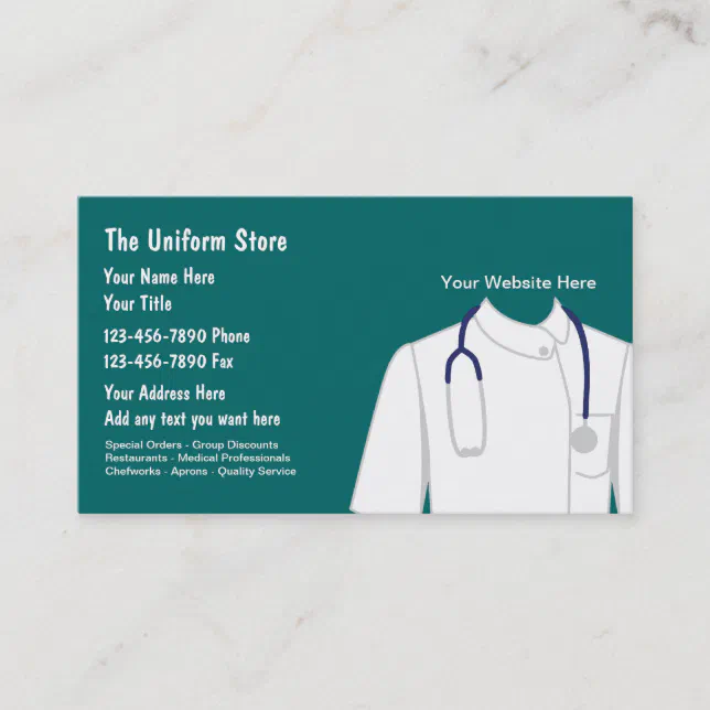Work Uniform Supplies Business Cards | Zazzle
