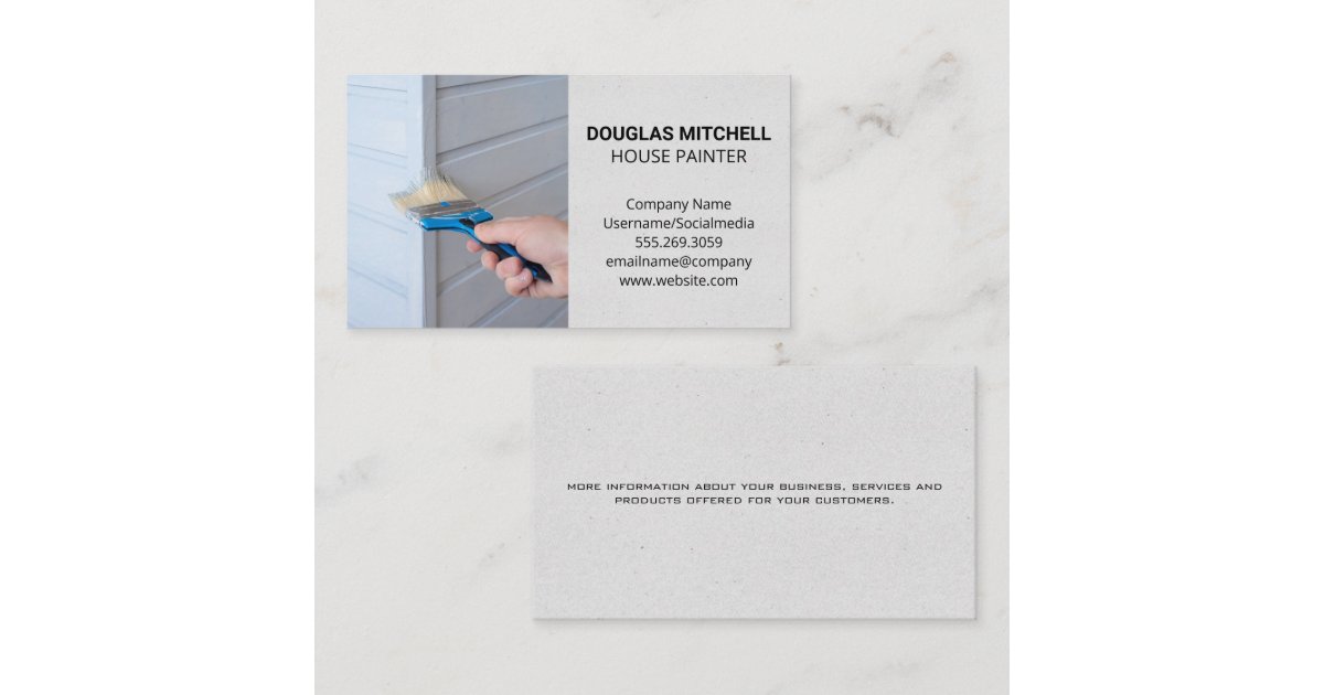Worker Painting House Siding Business Card | Zazzle